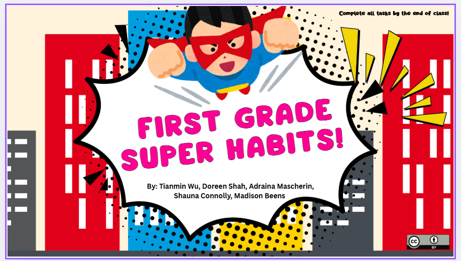 Our Grade 1 Super Habits | OER Commons