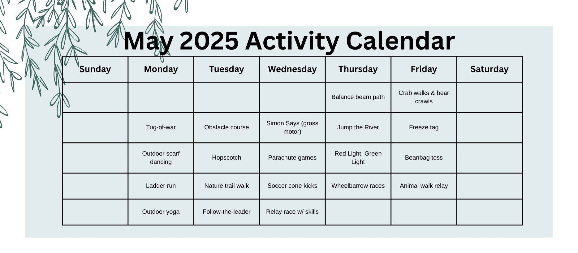May Activity Calendar | OER Commons