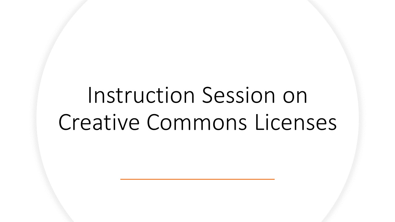 Instruction Session on Creative Commons Licenses | OER Commons