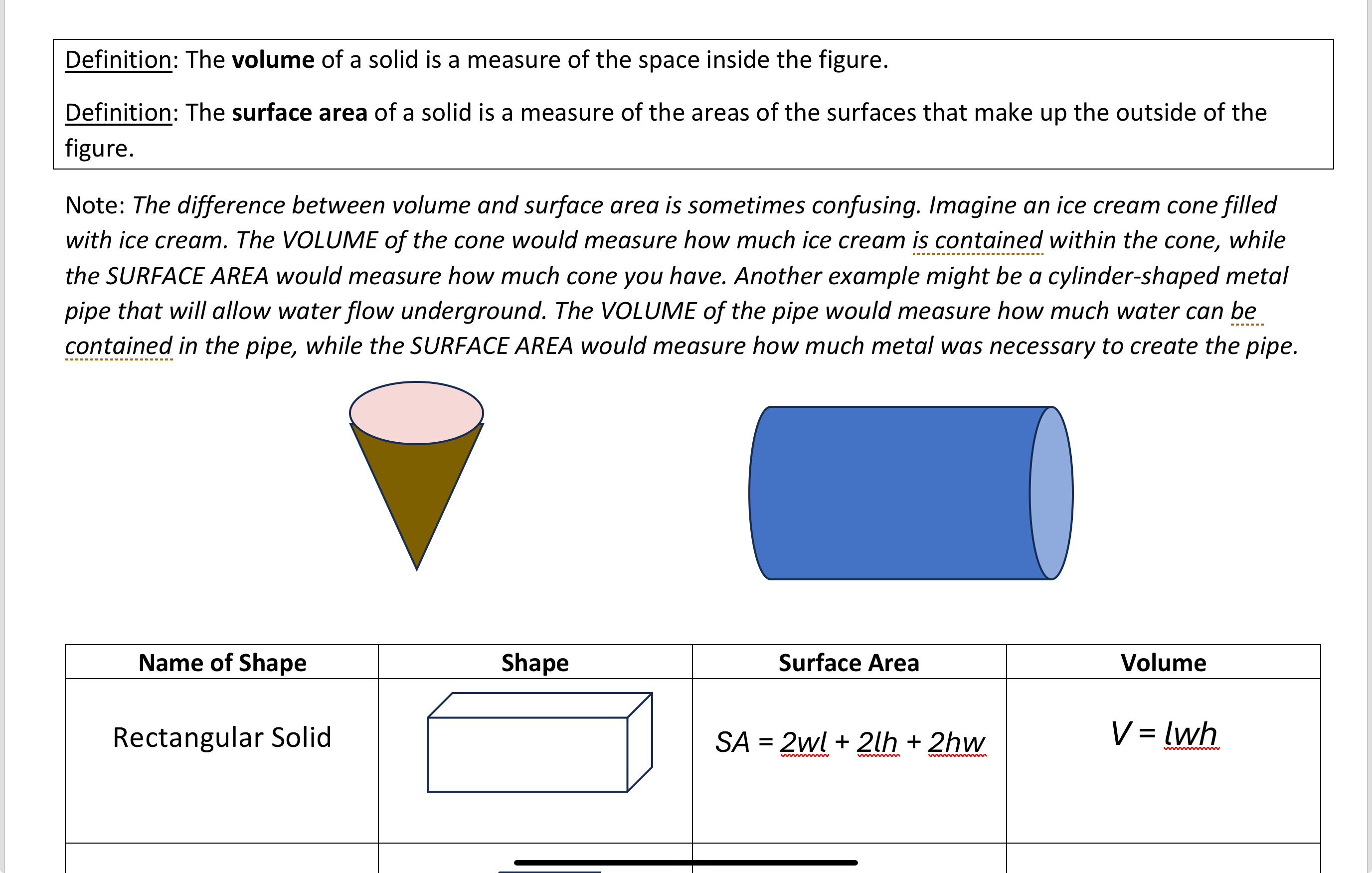 Applications of Geometry (Area, Perimeter, Volume, Surface Area) | OER ...