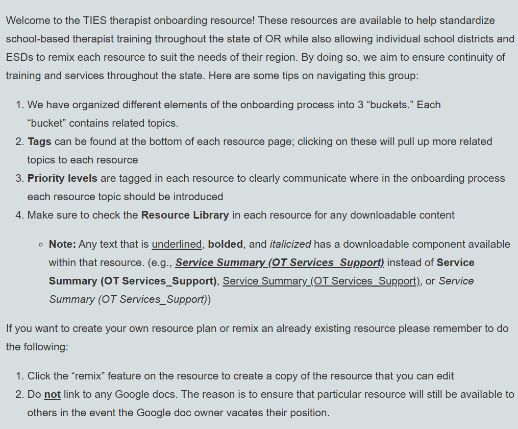 A. Introduction to Onboarding Resources | OER Commons