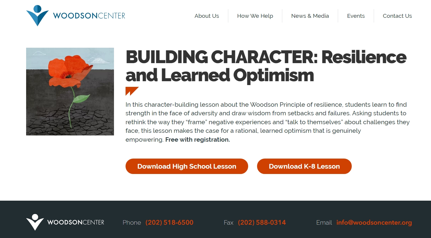 BUILDING CHARACTER: Resilience and Learned Optimism | OER Commons