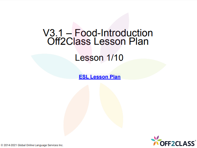 Vocabulary For ESL Students Food Introduction OER Commons
