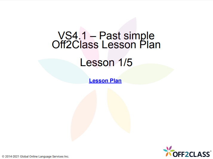 Teaching The Past Simple Tense To ESL Students - Off2Class Lesson Plan ...