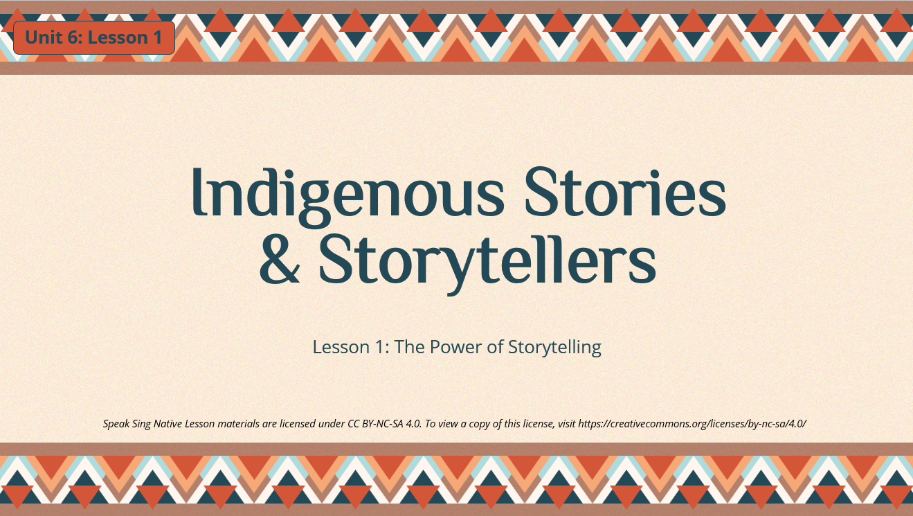 Unit 6 Grade 3-5 Indigenous Stories & Storytellers | Speak Sing Native ...