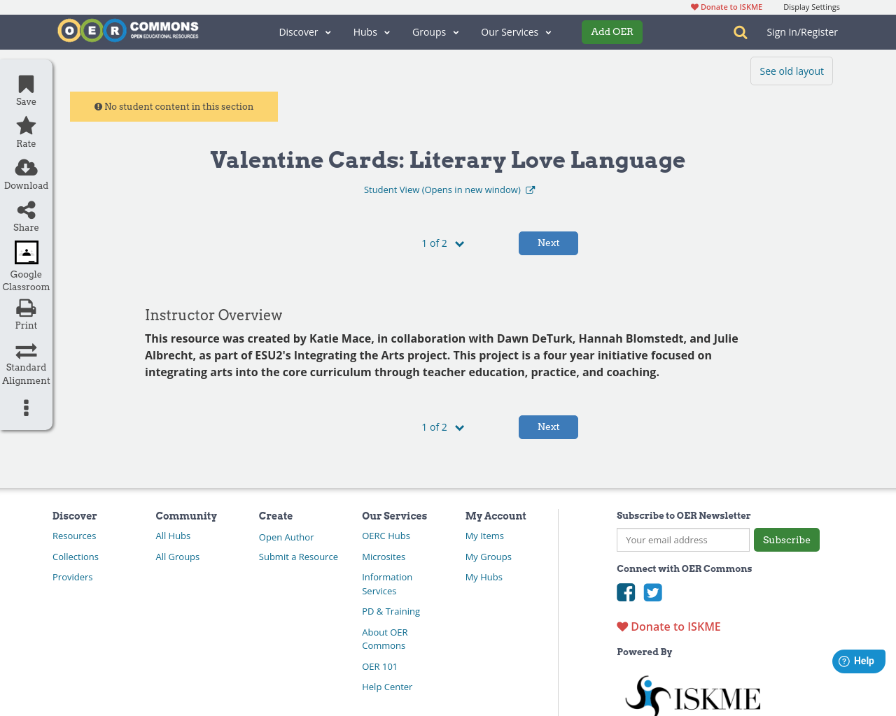 Valentine Cards: Literary Love Language | OER Commons