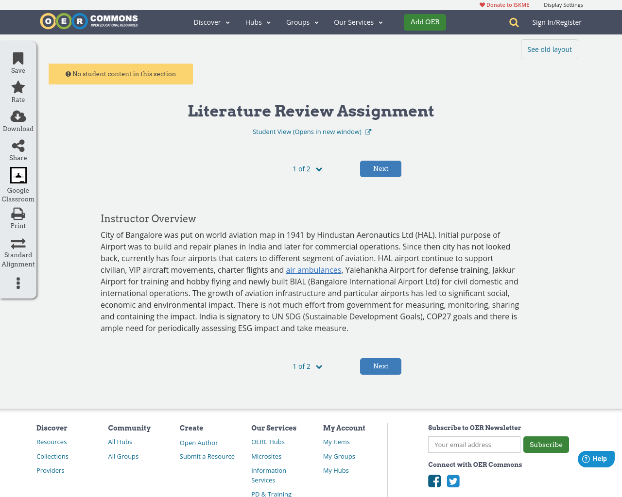 Literature Review Assignment | OER Commons
