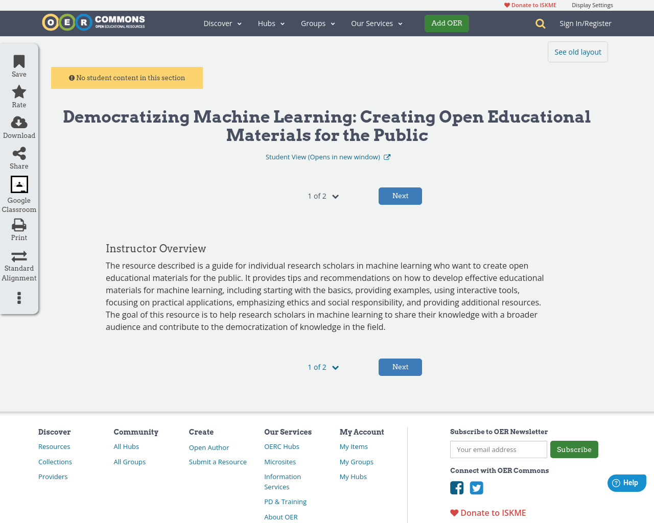 Democratizing Machine Learning: Creating Open Educational Materials for ...