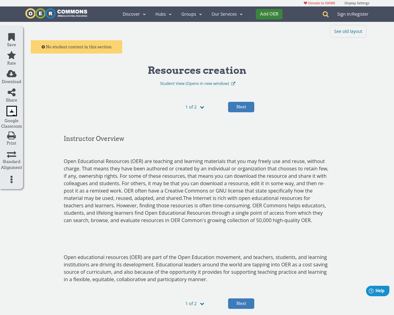 Resources creation | OER Commons