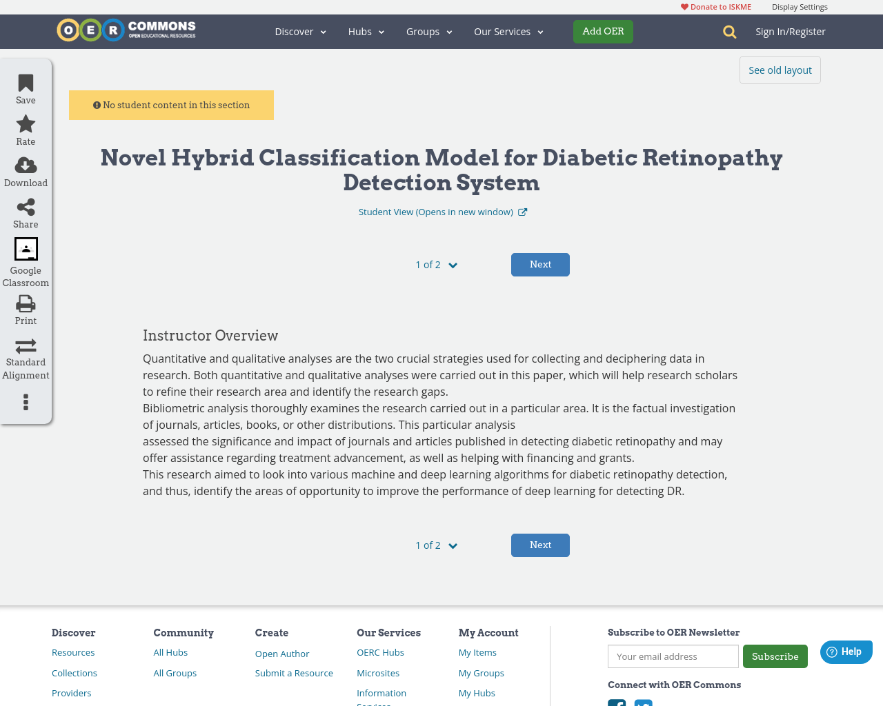 Novel Hybrid Classification Model for Diabetic Retinopathy Detection ...
