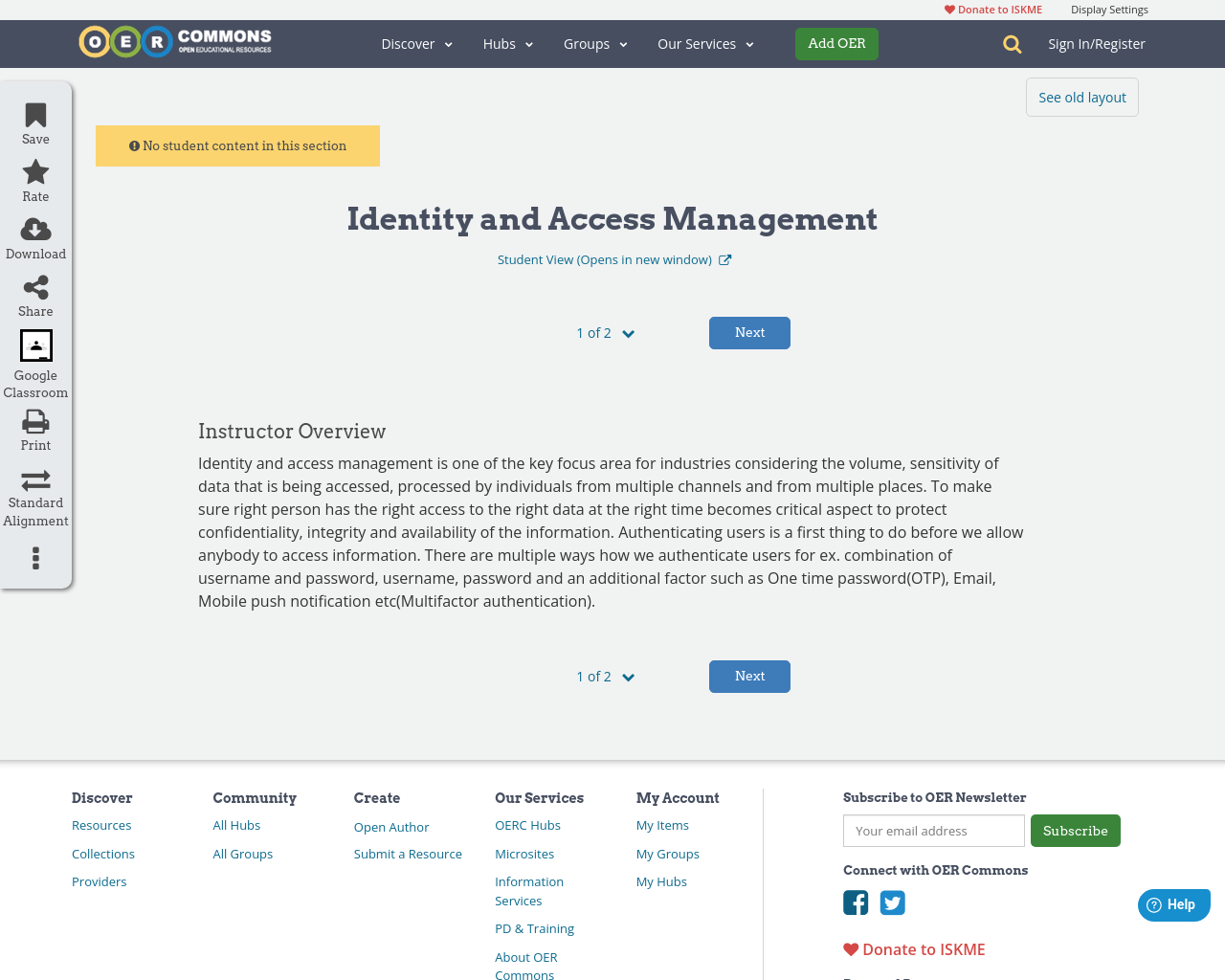 Identity and Access Management | OER Commons