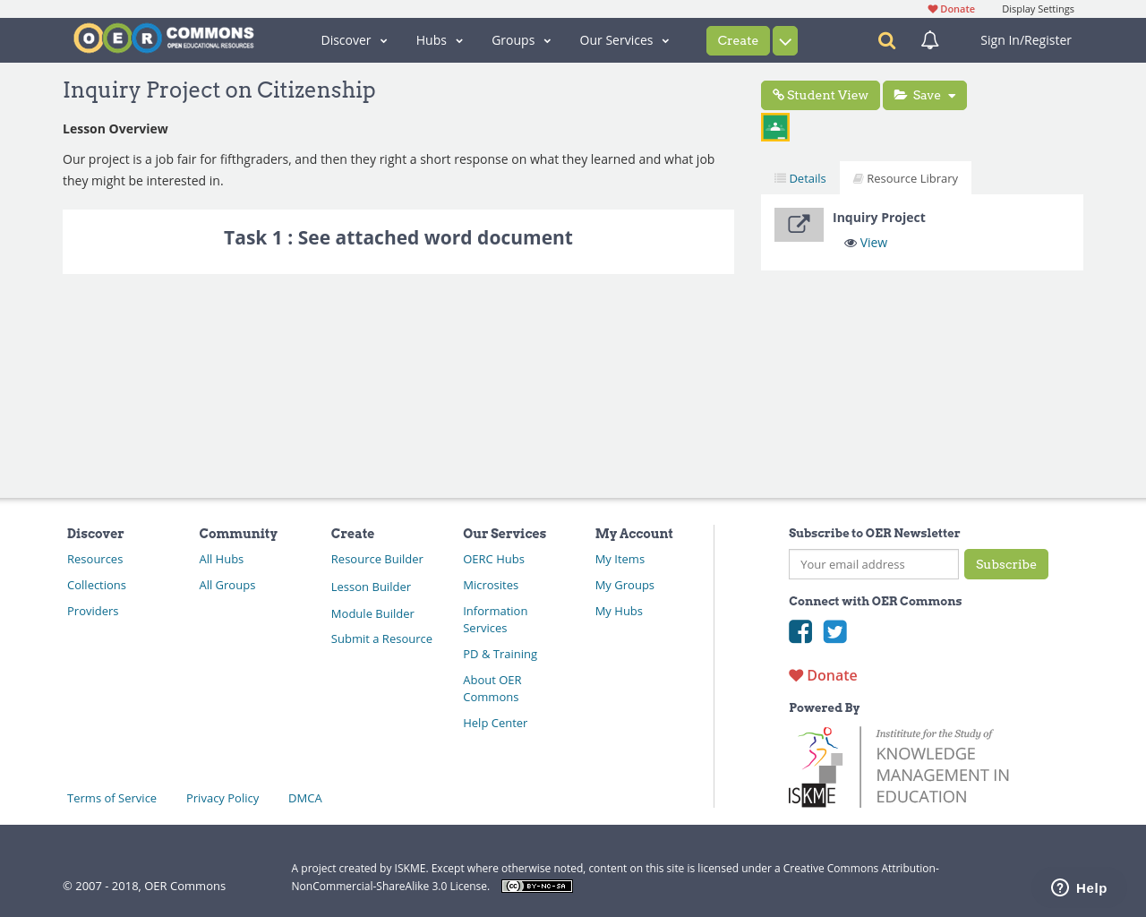 Inquiry Project on Citizenship | OER Commons