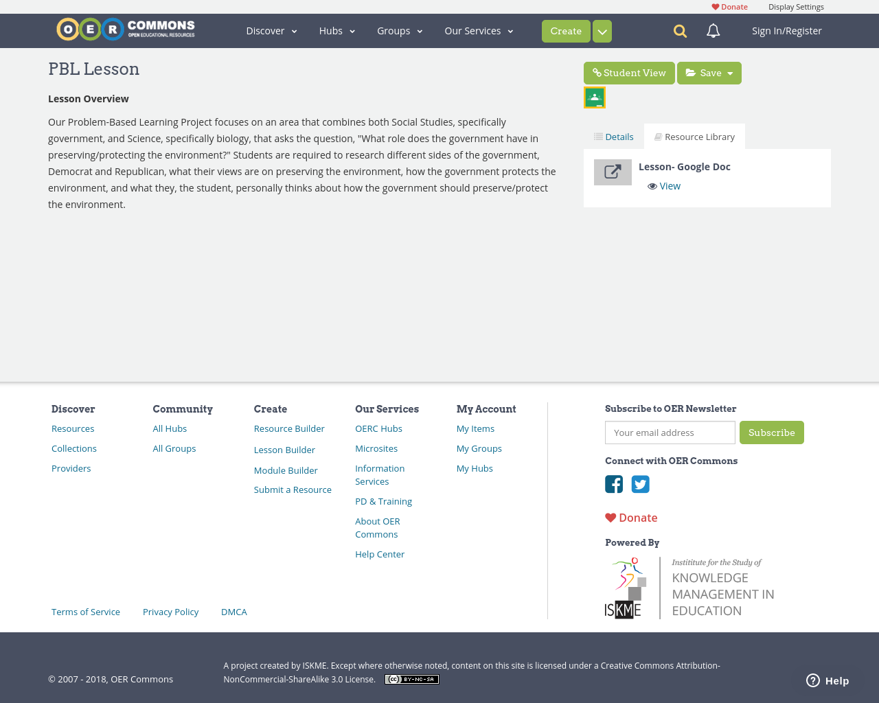 PBL Lesson | OER Commons