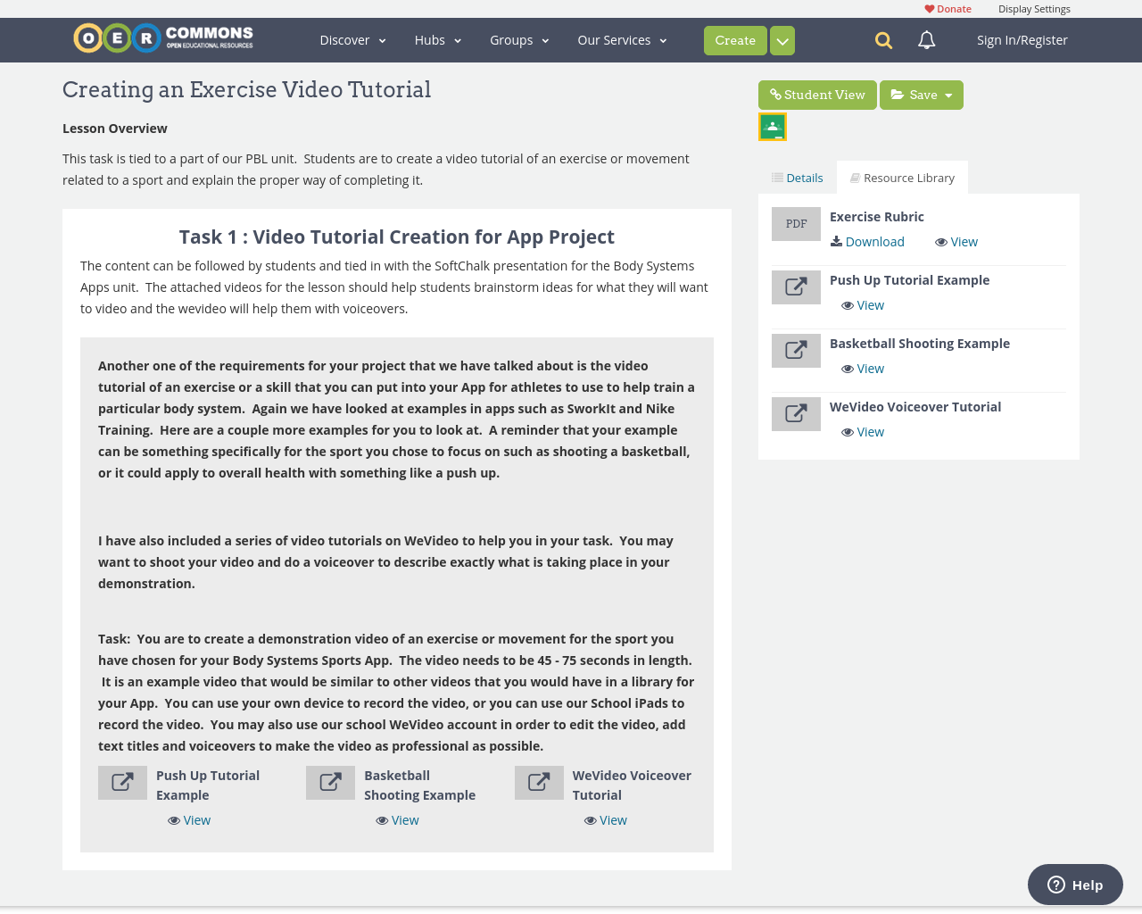 Creating an Exercise Video Tutorial | OER Commons
