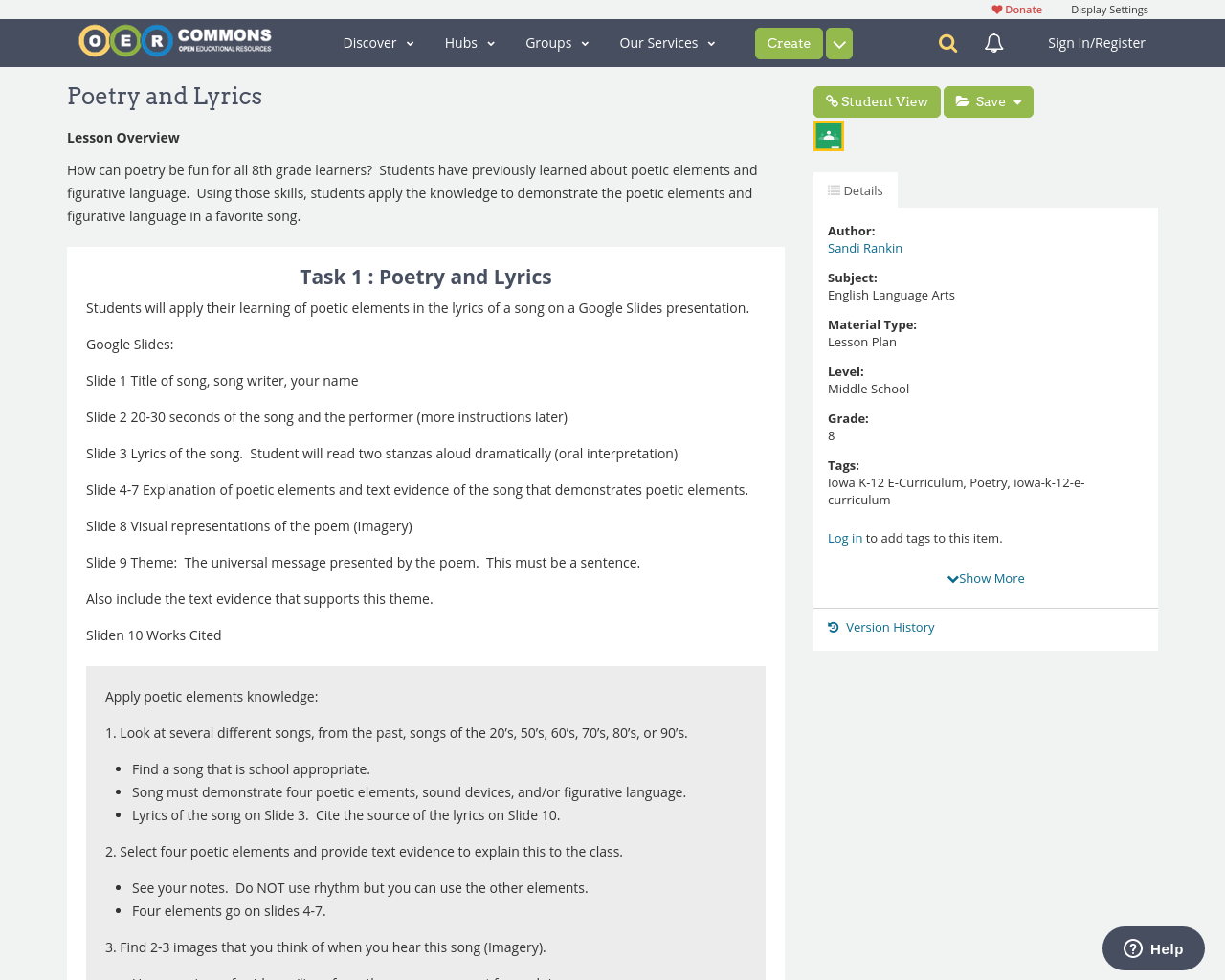 Poetry and Lyrics | OER Commons