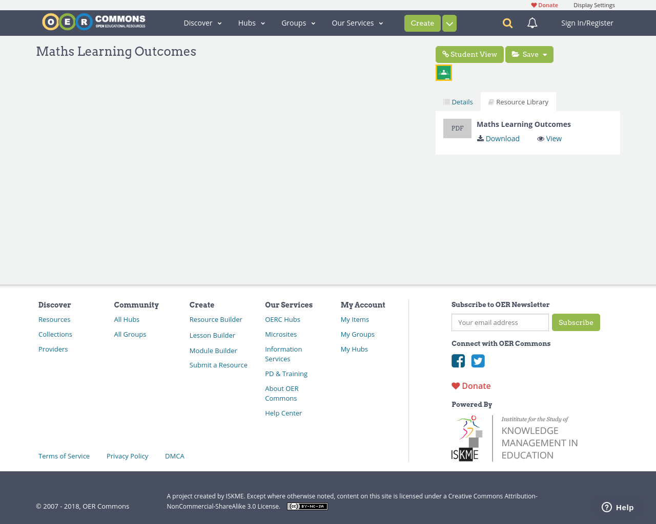 Maths Learning Outcomes | OER Commons