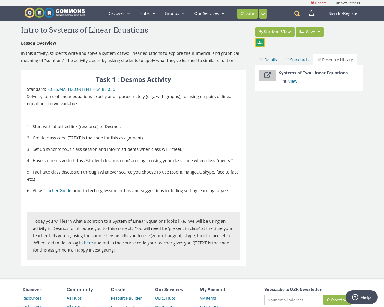 Intro to Systems of Linear Equations | OER Commons