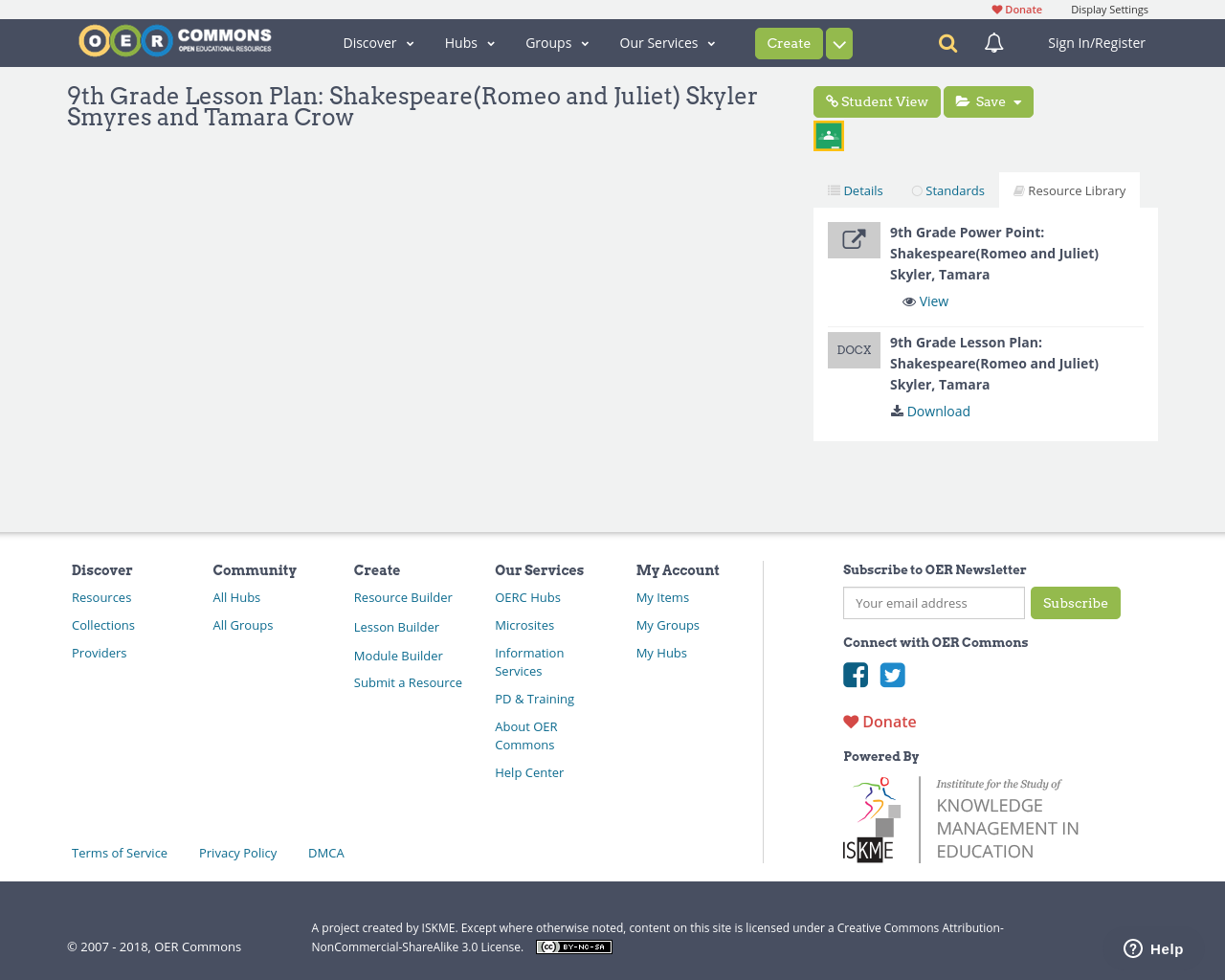 9th Grade Lesson Plan: Shakespeare(Romeo and Juliet) Skyler Smyres and ...