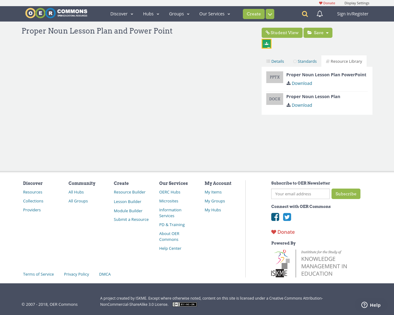 Proper Noun Lesson Plan and Power Point | OER Commons