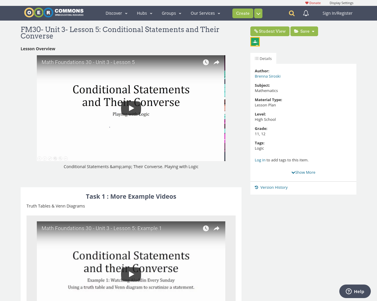Fm30 Unit 3 Lesson 5 Conditional Statements And Their Converse Oer Commons