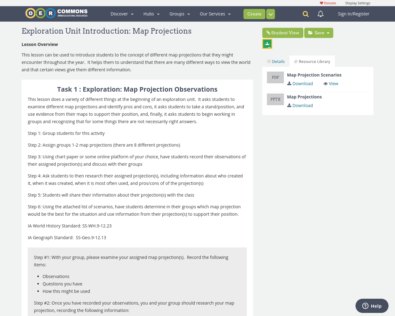 Exploration Unit Introduction: Map Projections | OER Commons