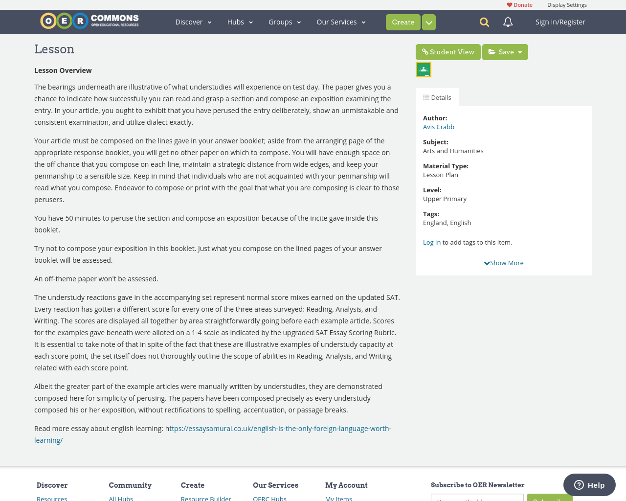 Lesson | OER Commons