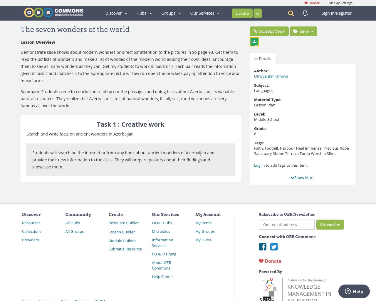 The seven wonders of the world | OER Commons