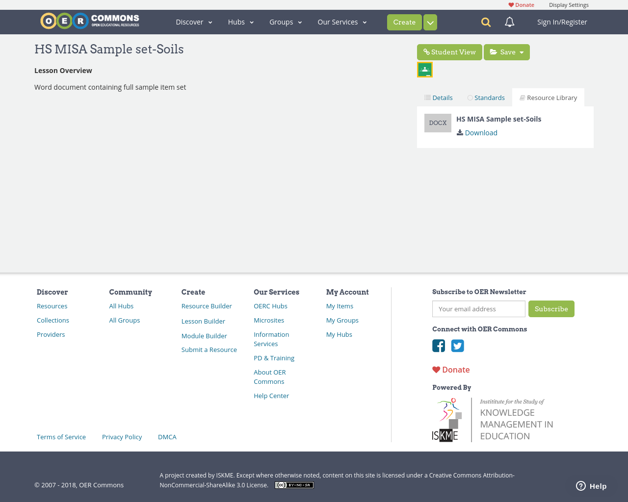 HS MISA Sample set-Soils | OER Commons