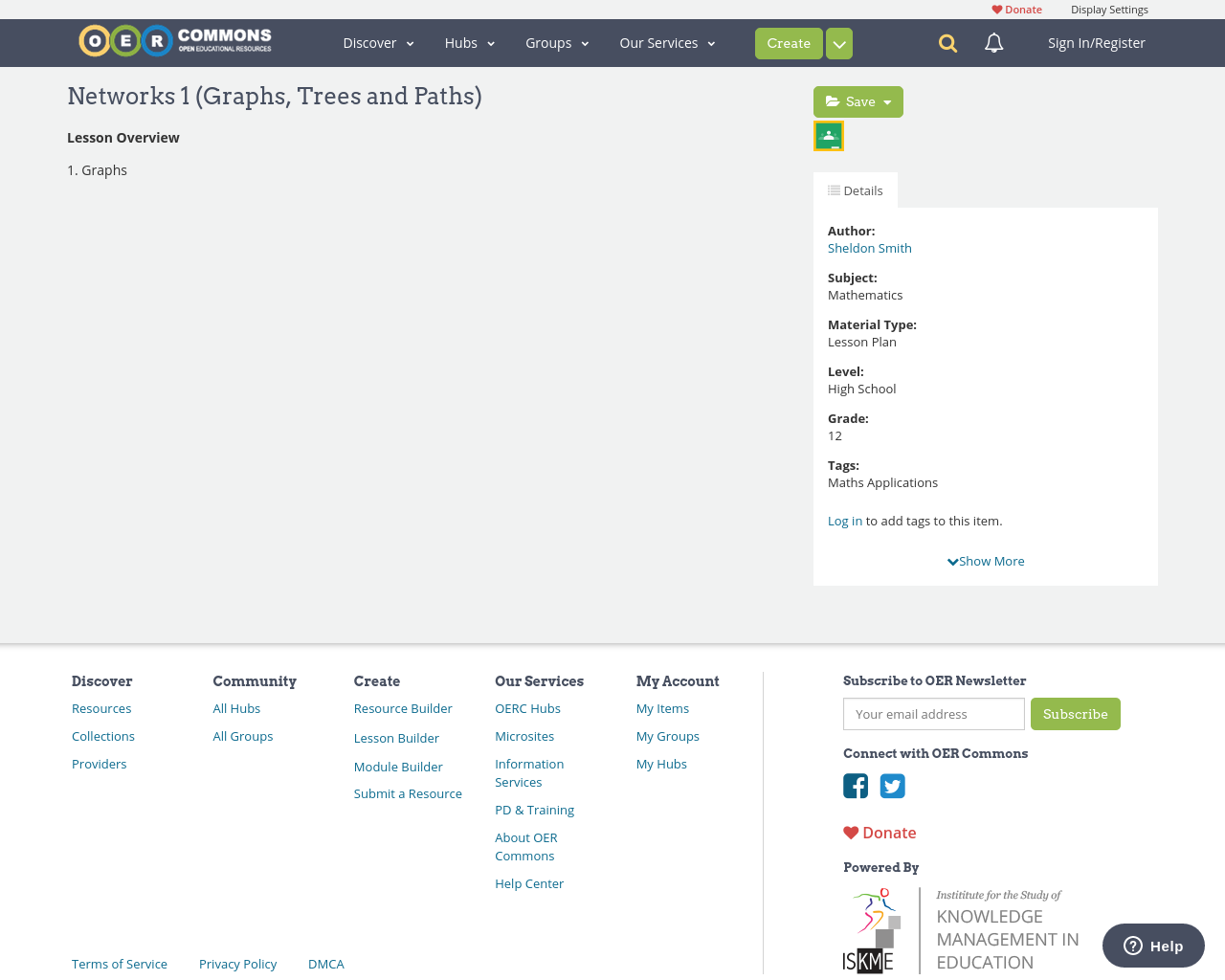Networks 1 (Graphs, Trees and Paths) | OER Commons