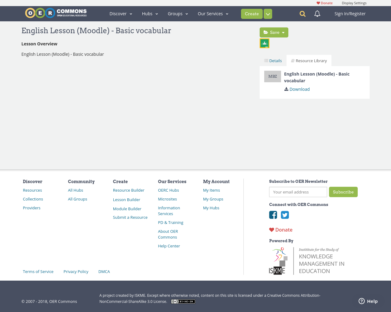 English Lesson (Moodle) - Basic vocabular | OER Commons