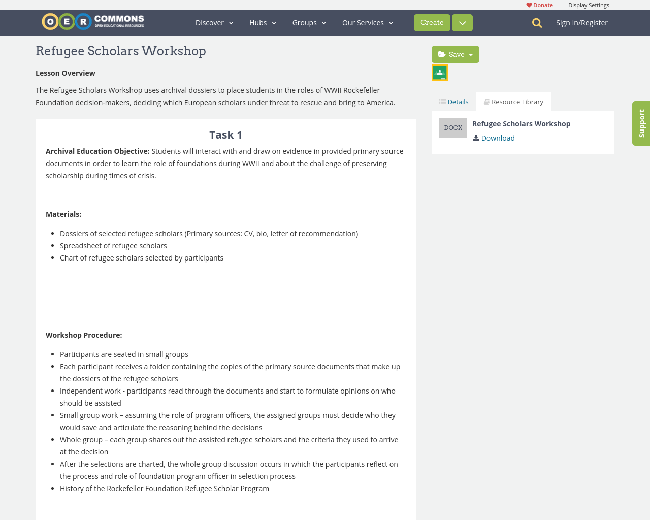 Refugee Scholars Workshop | OER Commons