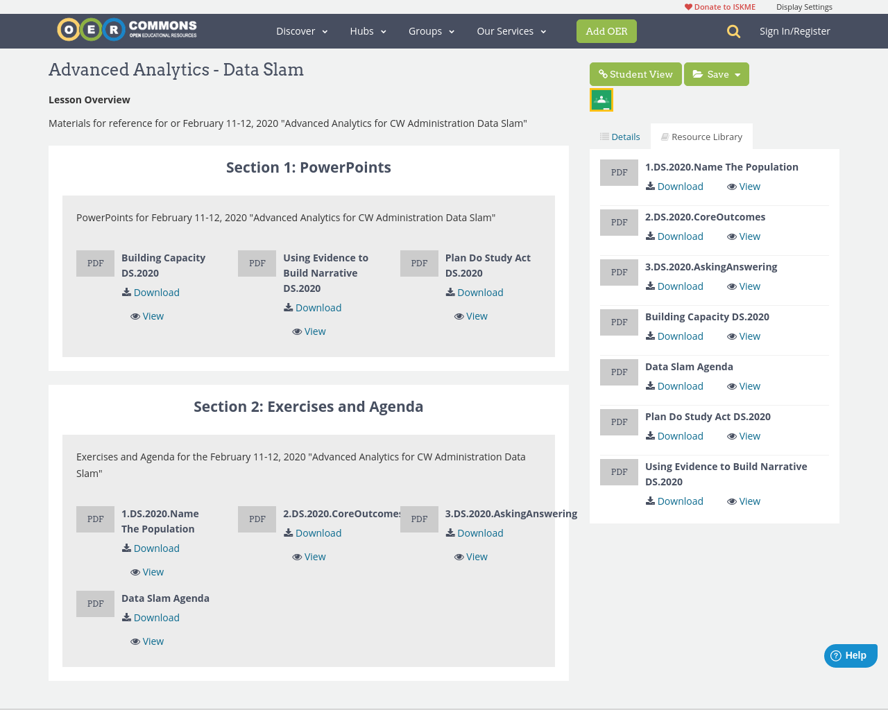 Advanced Analytics - Data Slam | OER Commons