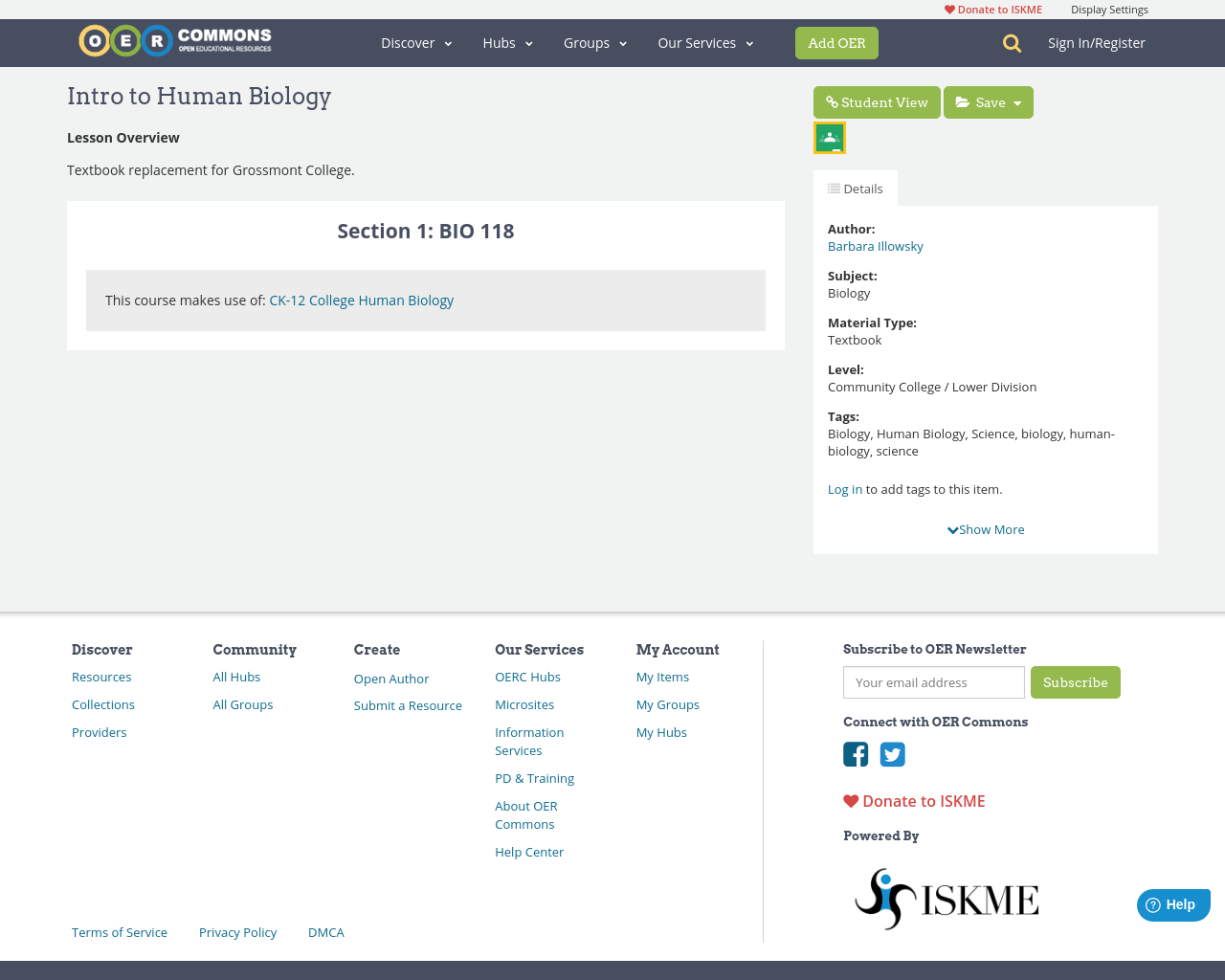 Intro to Human Biology | OER Commons