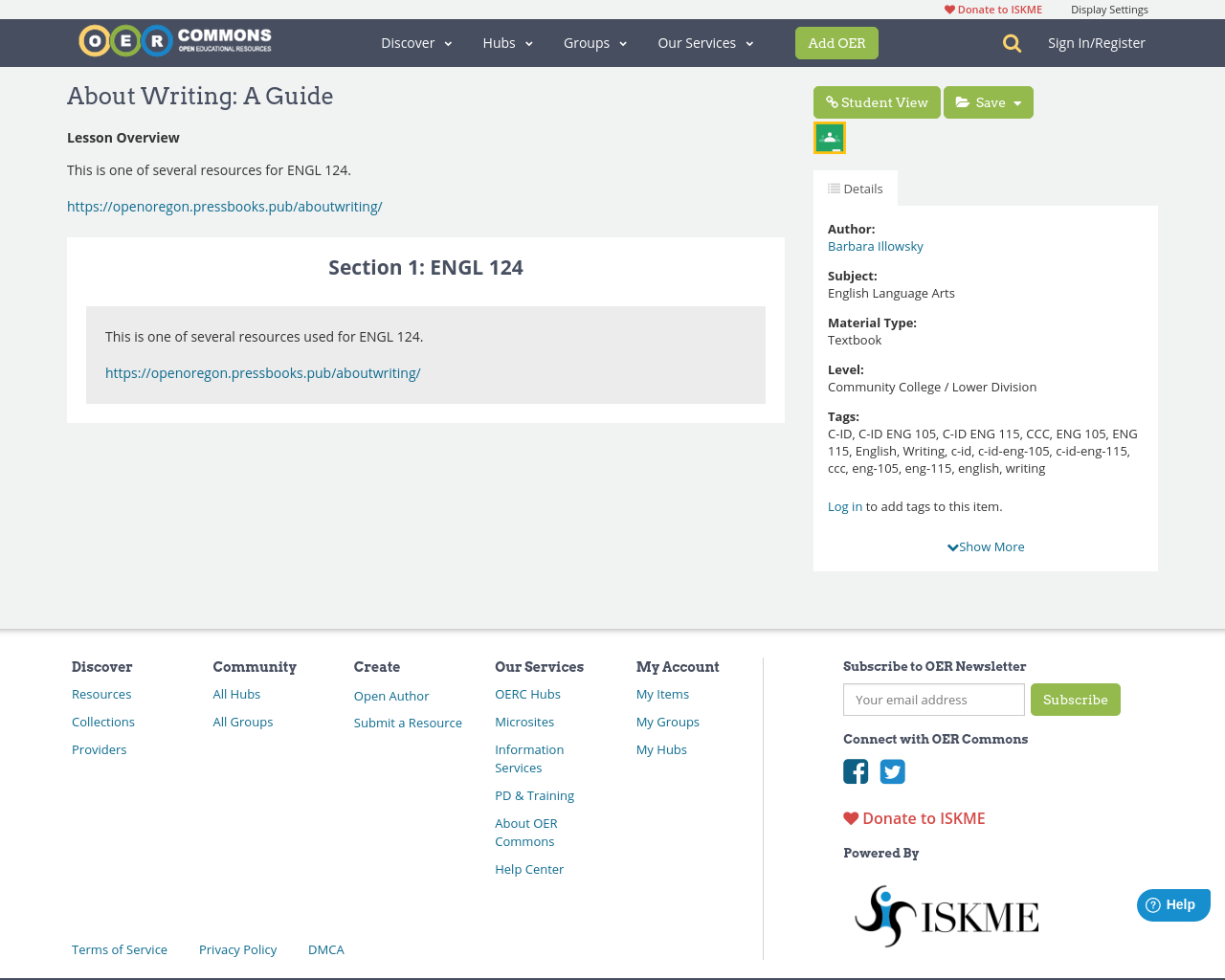 About Writing: A Guide | OER Commons