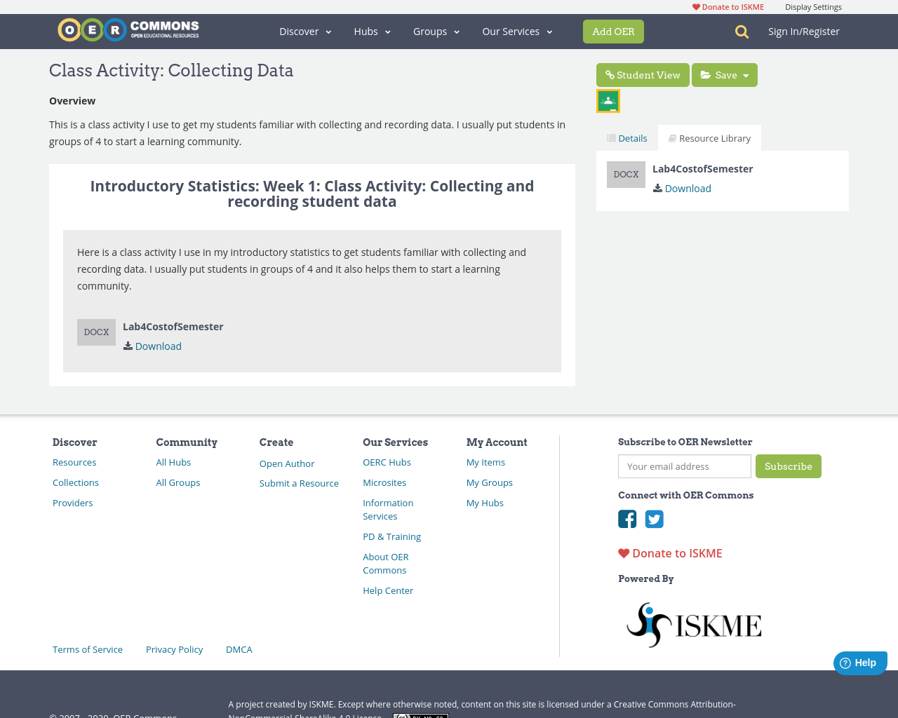 Class Activity: Collecting Data | OER Commons