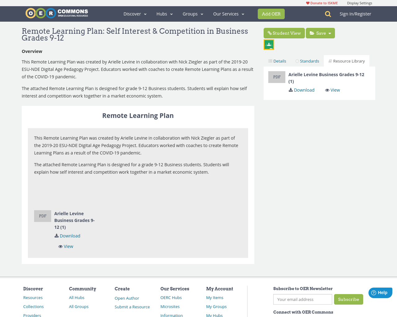 Remote Learning Plan: Self Interest & Competition in Business Grades 9 ...
