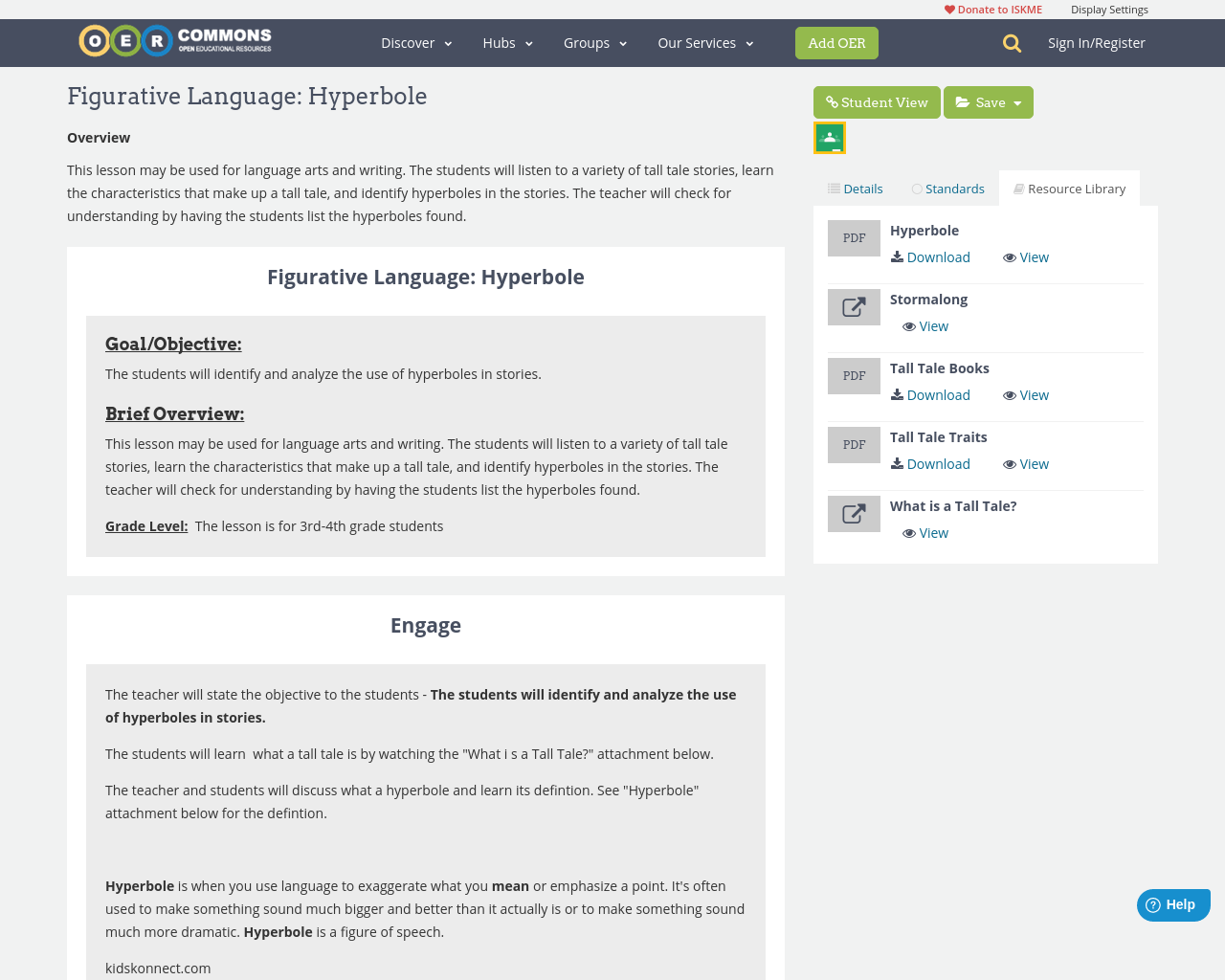Figurative Language: Hyperbole | OER Commons