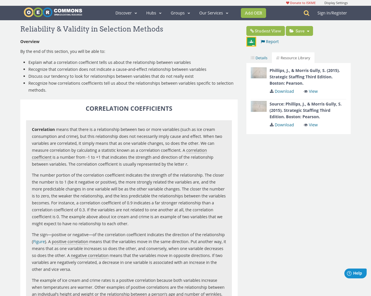 Reliability & Validity in Selection Methods | OER Commons