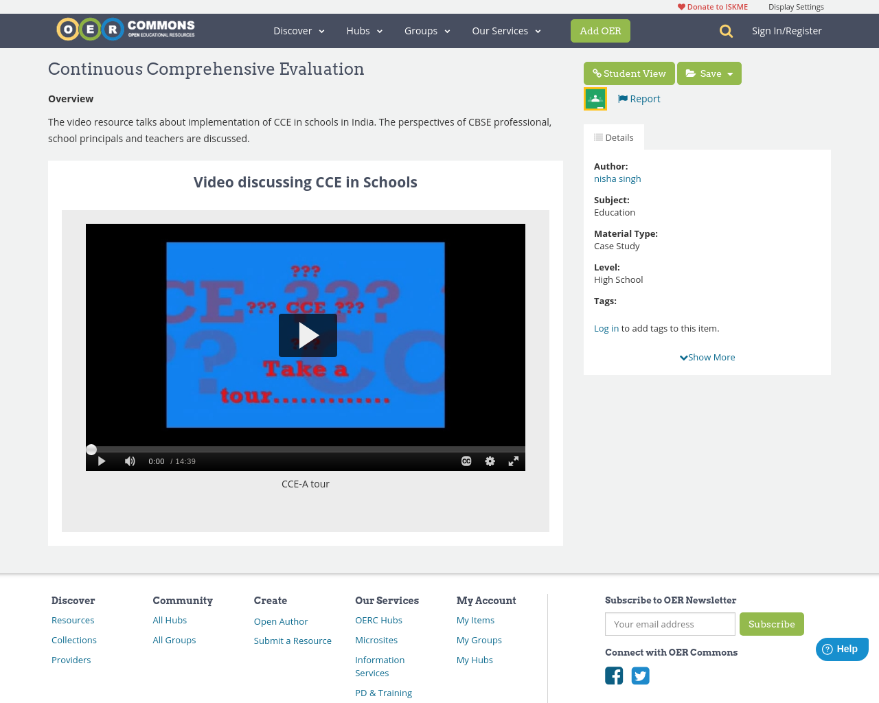 Continuous Comprehensive Evaluation | OER Commons