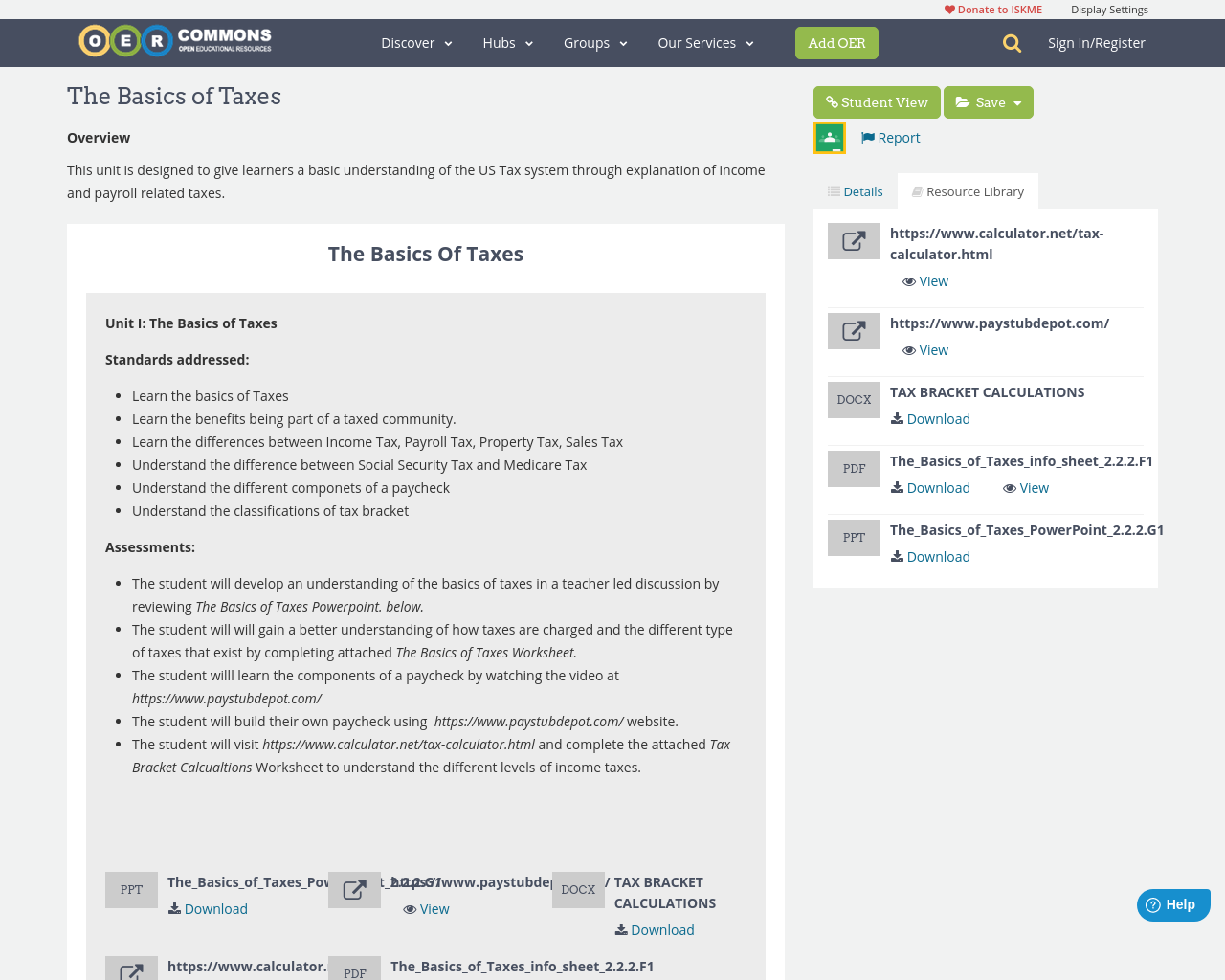 The Basics of Taxes | OER Commons