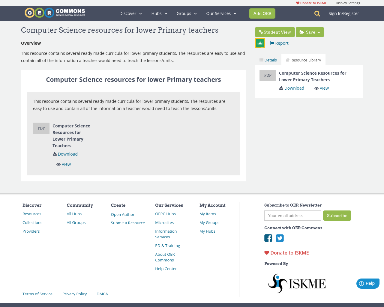 Computer Science resources for lower Primary teachers | OER Commons