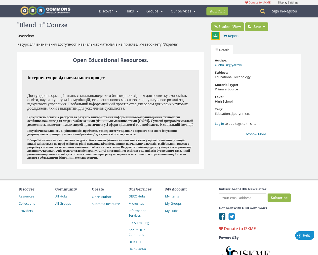 "Blend_it" Course | OER Commons