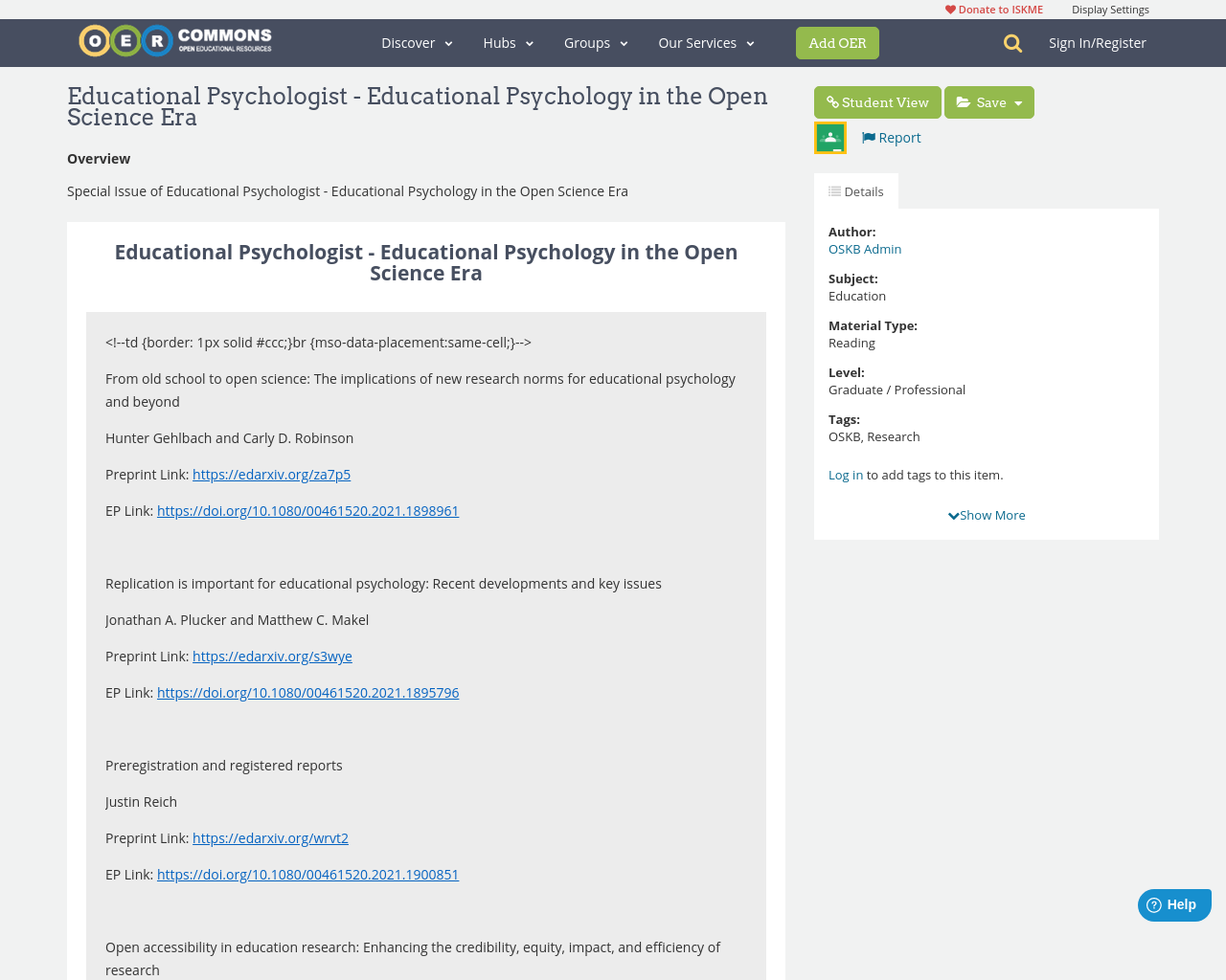 Educational Psychologist - Educational Psychology in the Open Science ...
