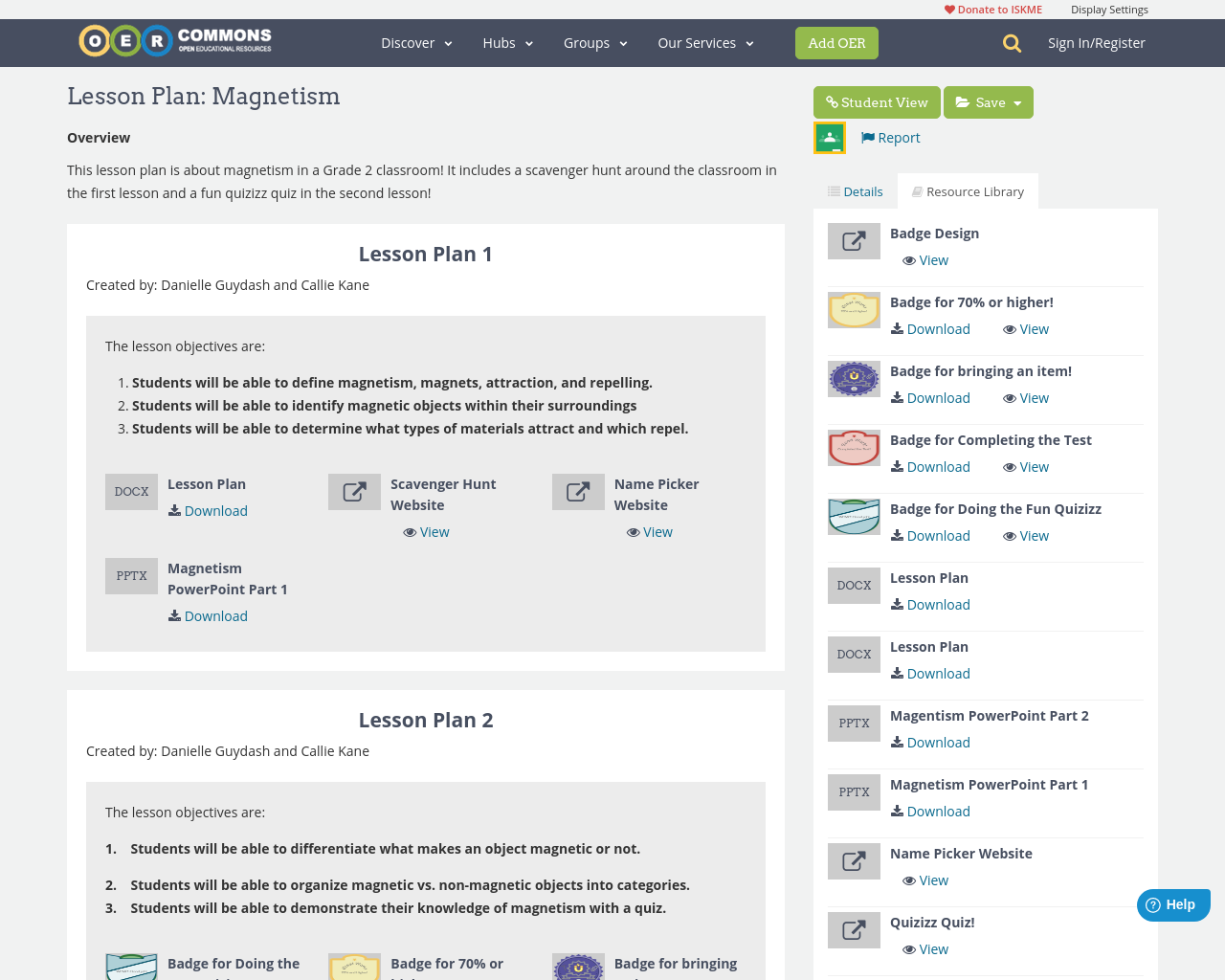 Lesson Plan: Magnetism | OER Commons