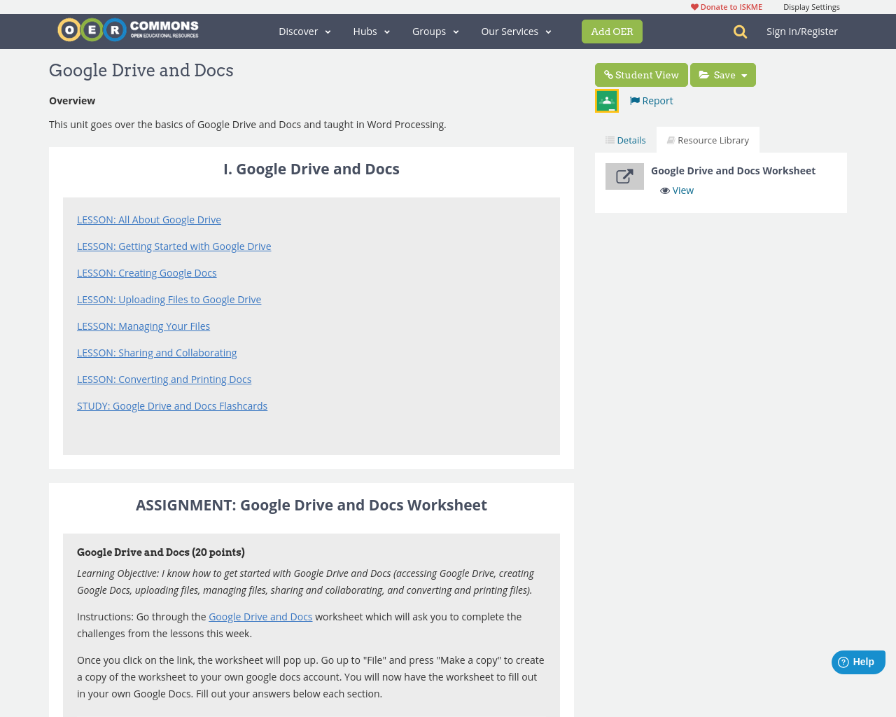 Google Drive and Docs | OER Commons