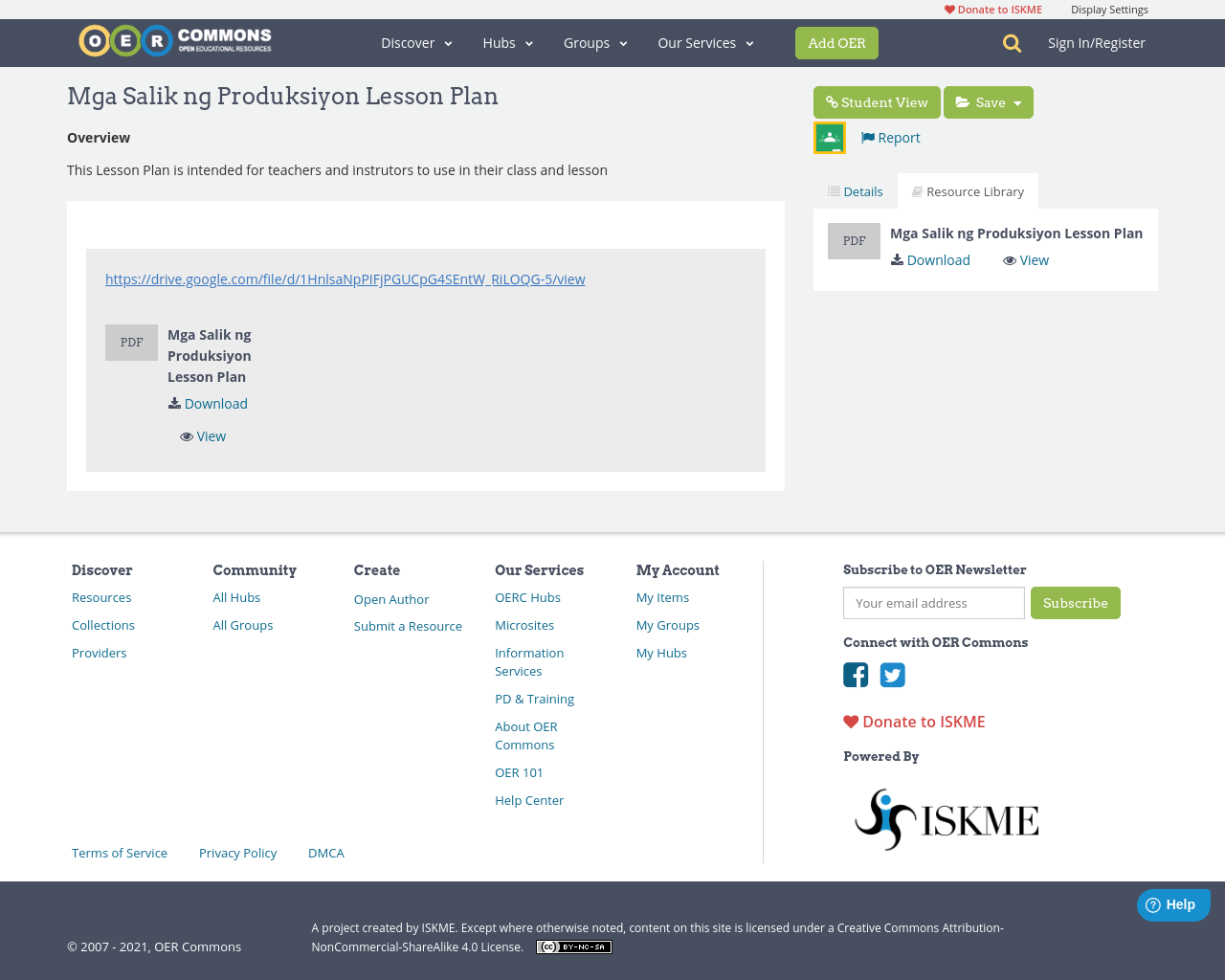 Mga Salik ng Produksiyon Lesson Plan | OER Commons