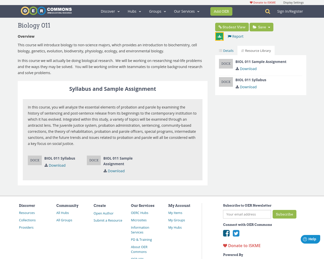 Biology 011 | OER Commons