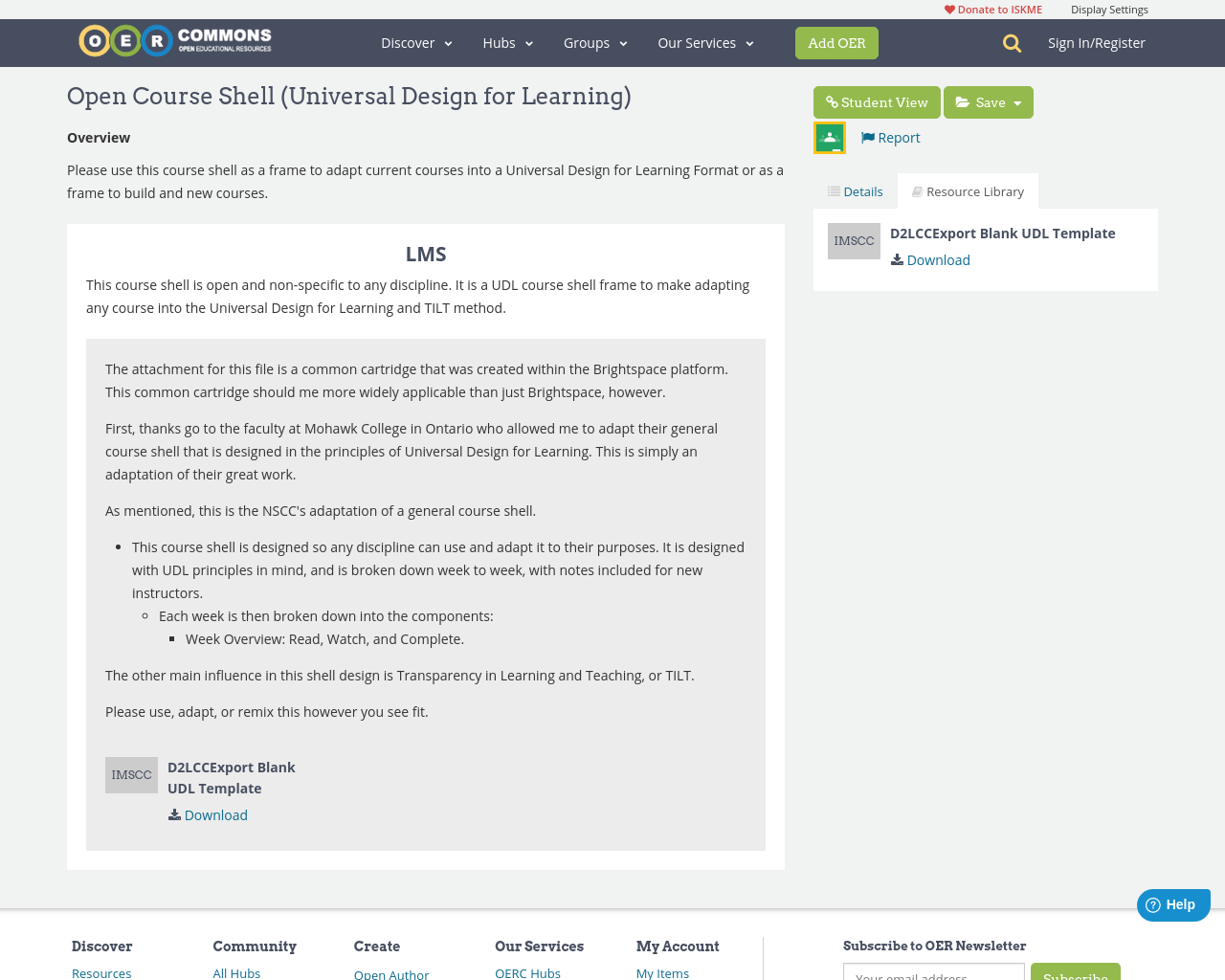 Open Course Shell (Universal Design for Learning) | OER Commons