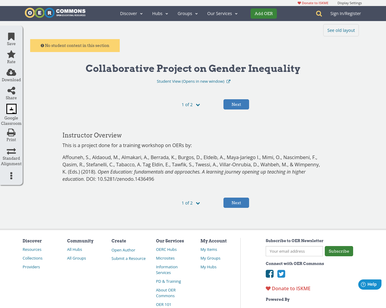 Collaborative Project on Gender Inequality | OER Commons