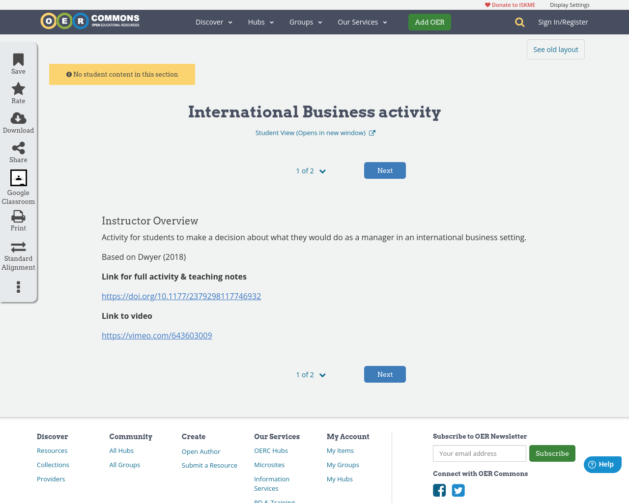 International Business activity | OER Commons